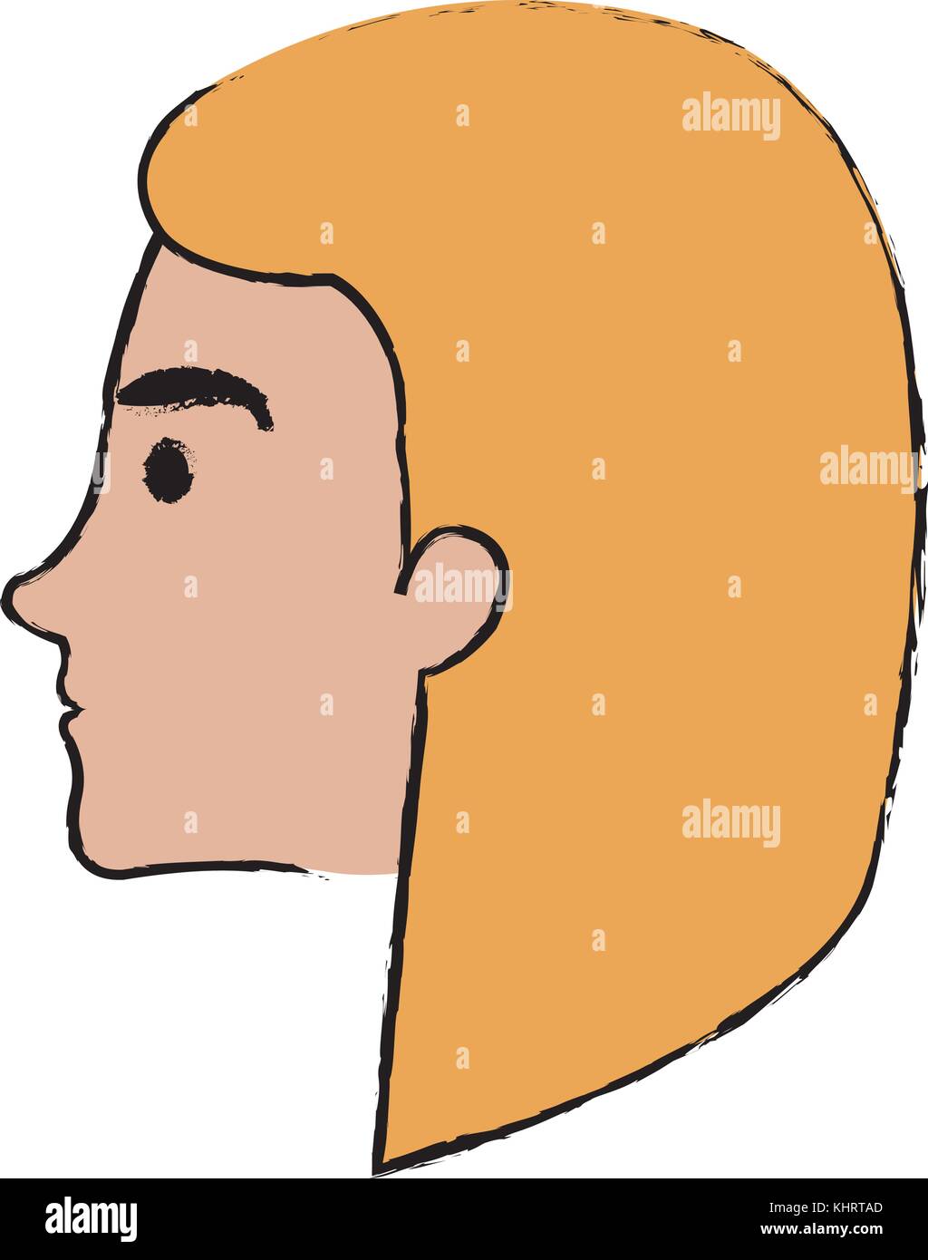 head profile woman avatar character Stock Vector Image & Art - Alamy