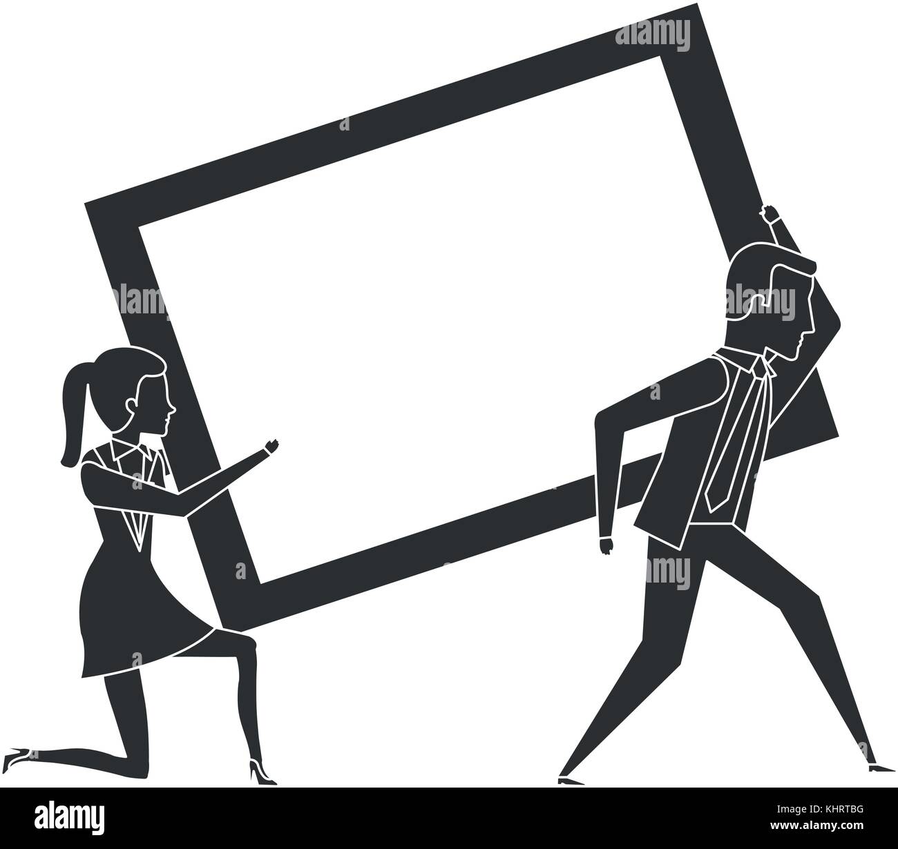 businesspeople lifting weight avatars characters Stock Vector Image ...