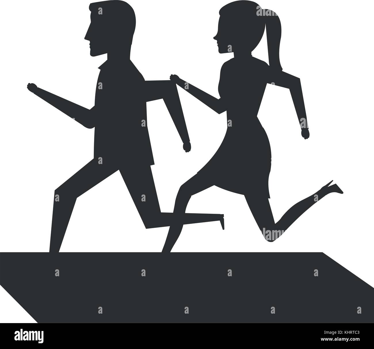 businesspeople running avatars characters Stock Vector Image & Art - Alamy