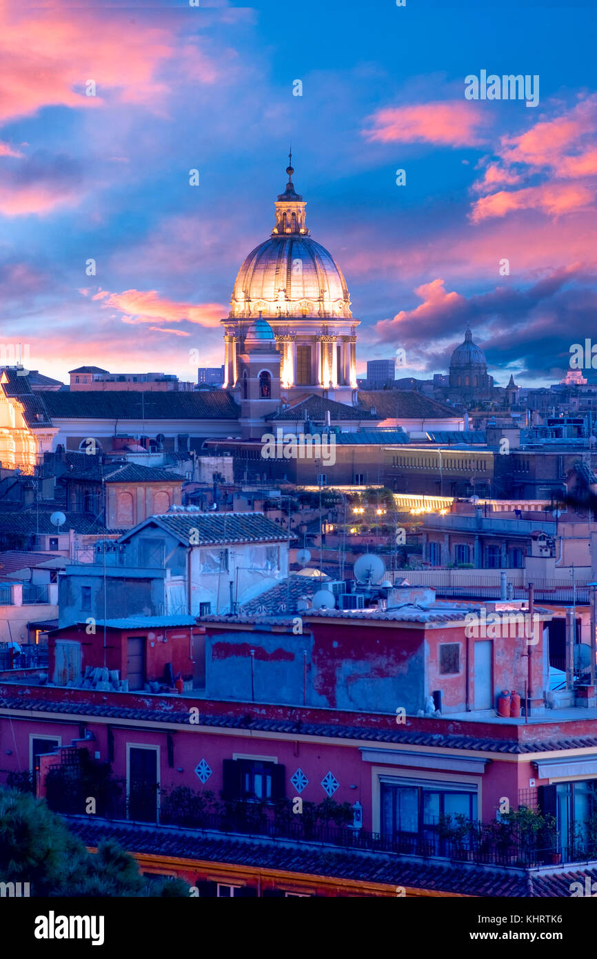 Rome skyline at night Stock Photo - Alamy