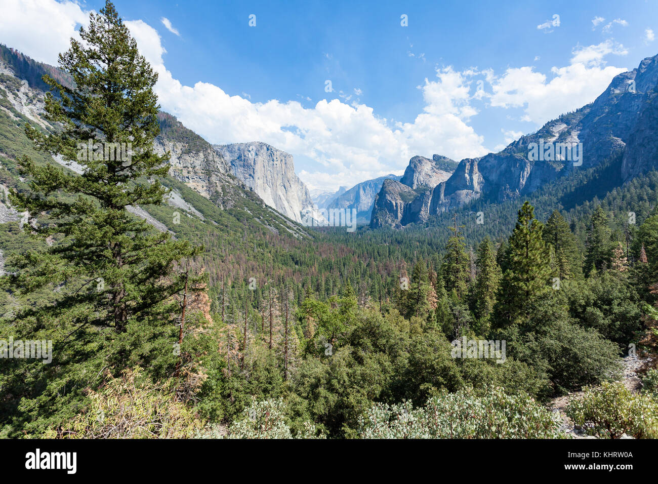 The stunning Tunnel View, Yosemite National Park, California Stock ...