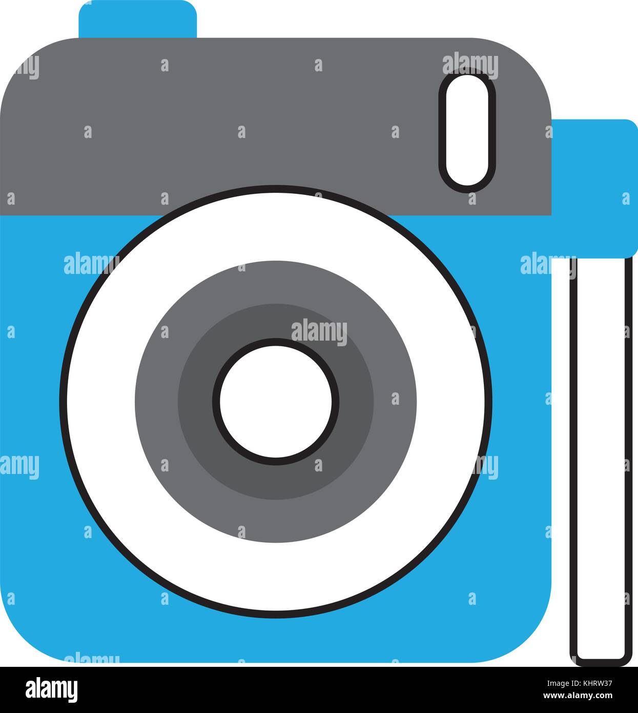 photo camera lens flash button device cartoon vector illustration Stock ...