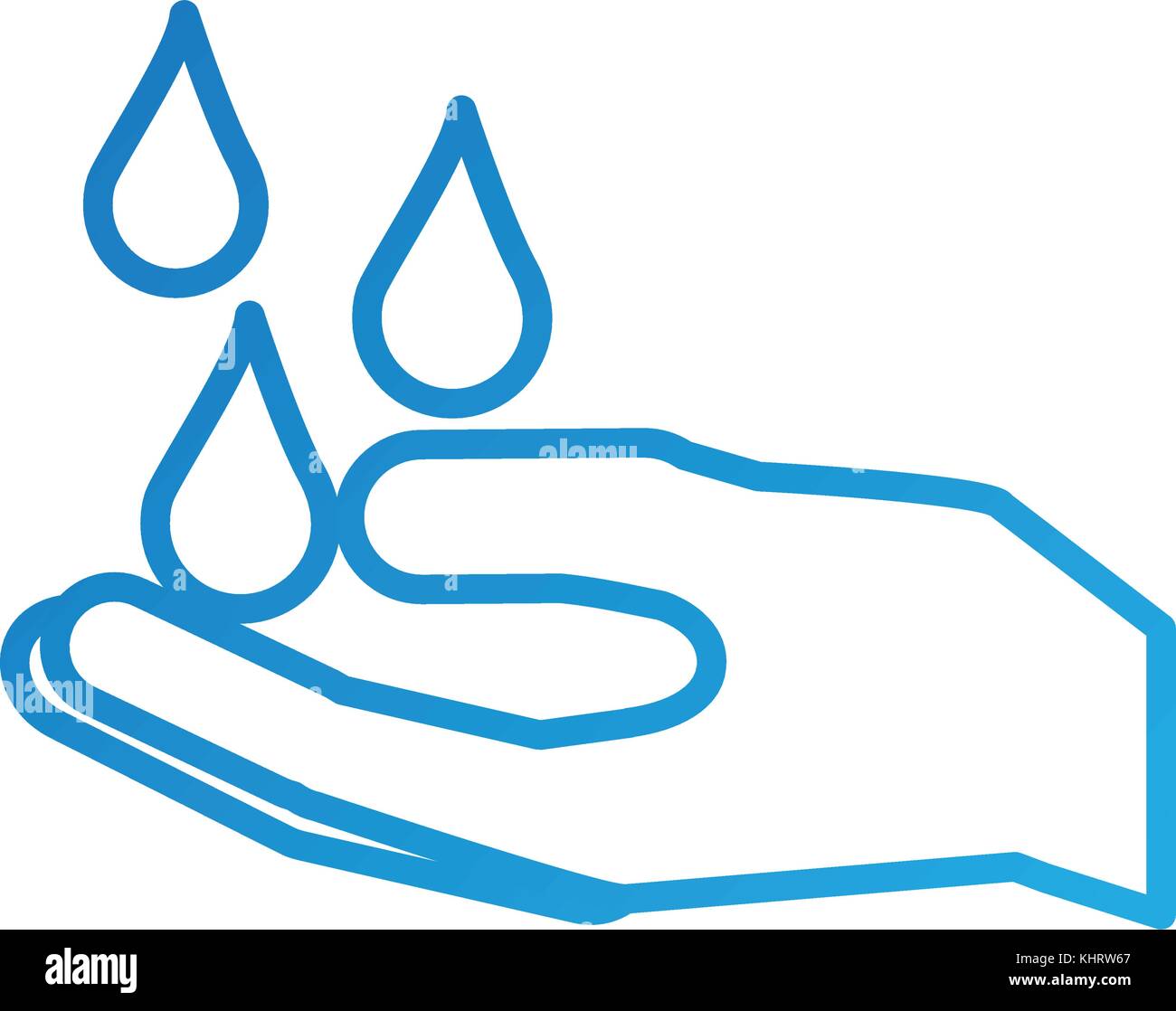 hand with water drop clean hygiene symbol Stock Vector Image & Art - Alamy