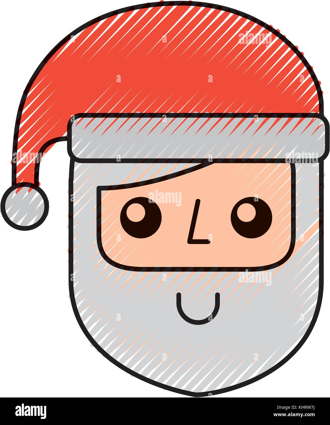 christmas santa claus with hat celebration cartoon vector illustration ...