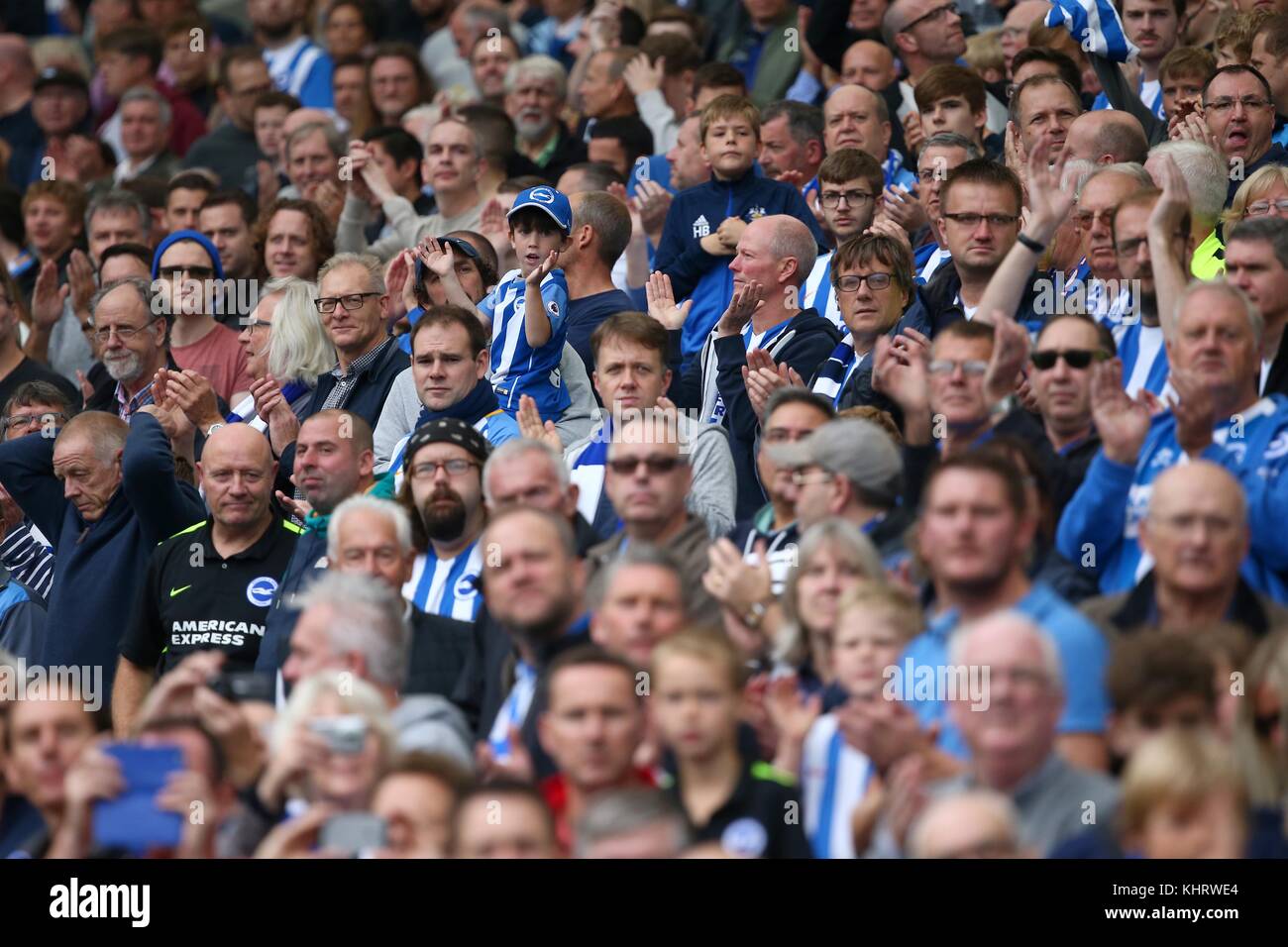 Brighton fans during the Premier League match between Brighton and Hove ...