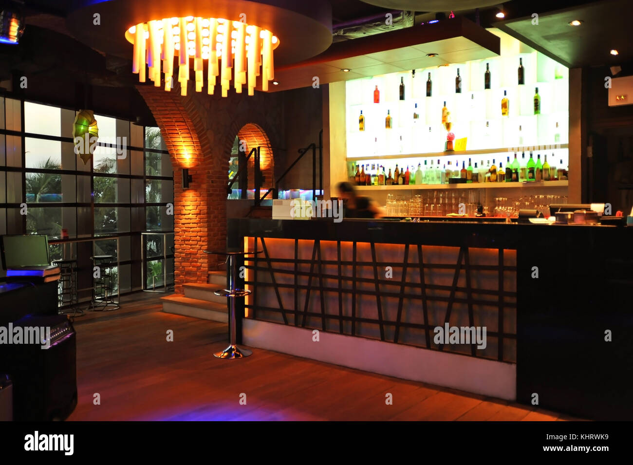 Loft bar decoration style Stock Photo - Alamy