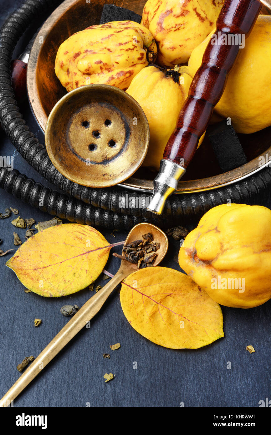 Smoking smoking hookah in Arabic style with the tobacco aroma of ripe ...