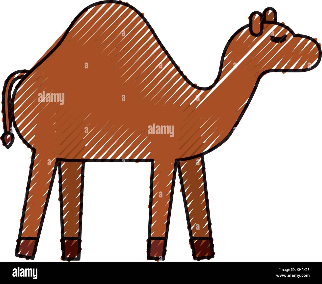 camel animal manger christmas cartoon vector illustration Stock Vector ...