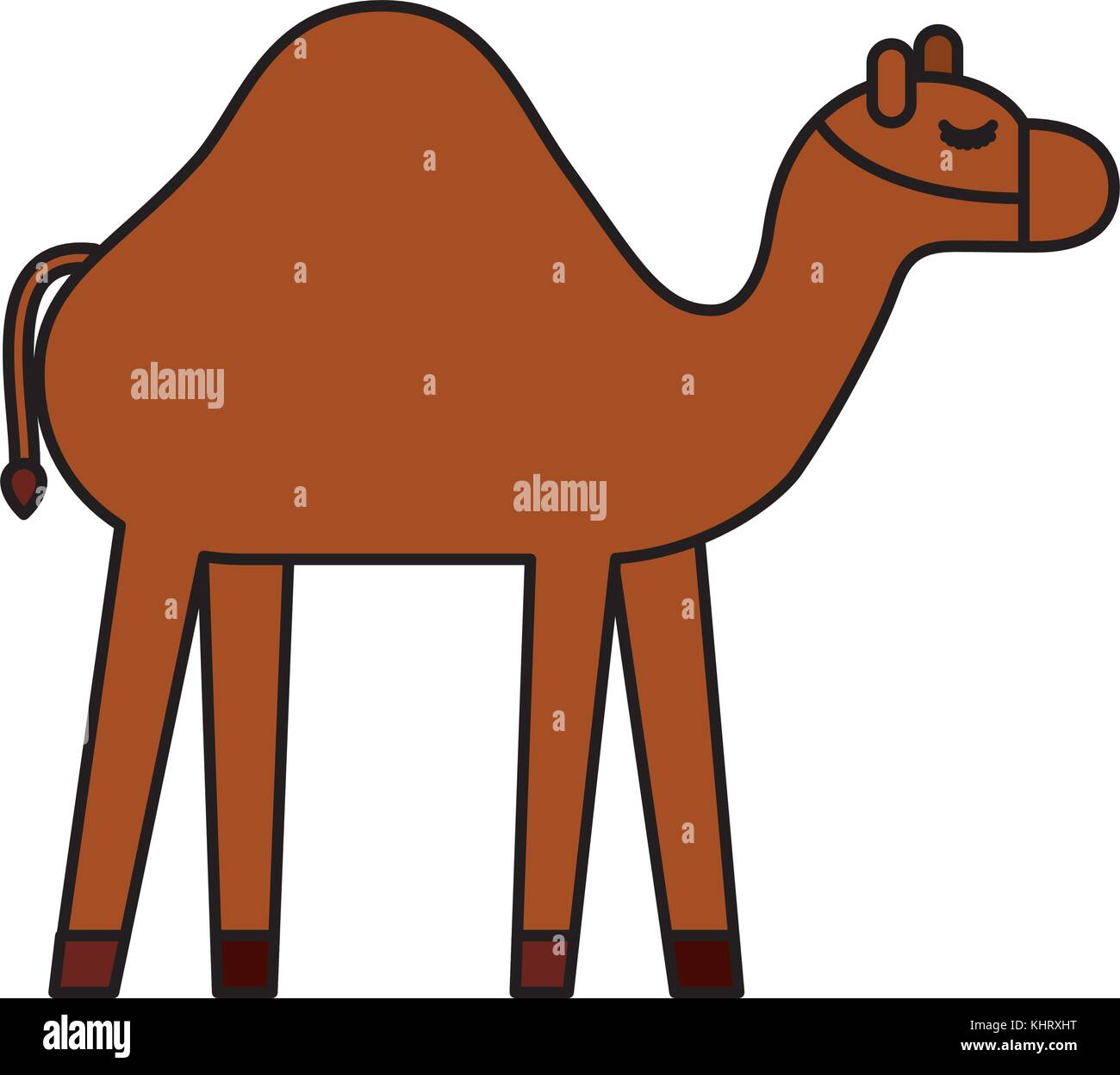 camel animal manger christmas cartoon vector illustration Stock Vector ...
