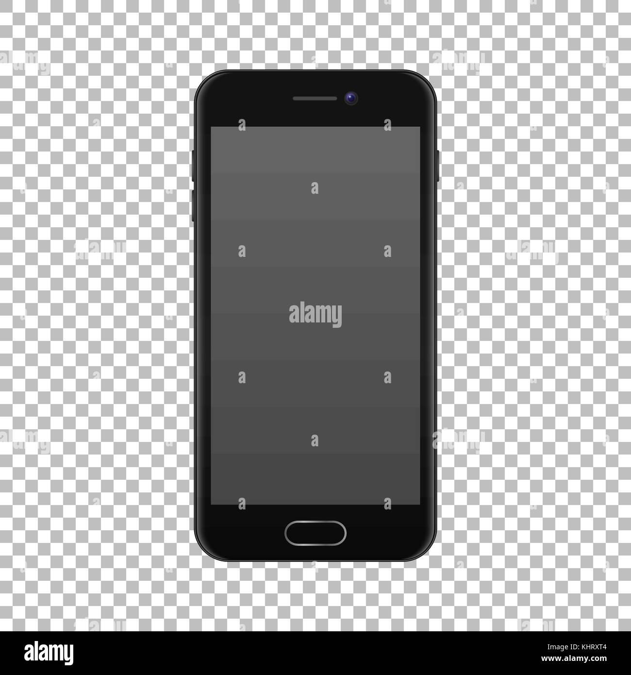 Realistic smartphone icon isolated on transparent background. Vector ...