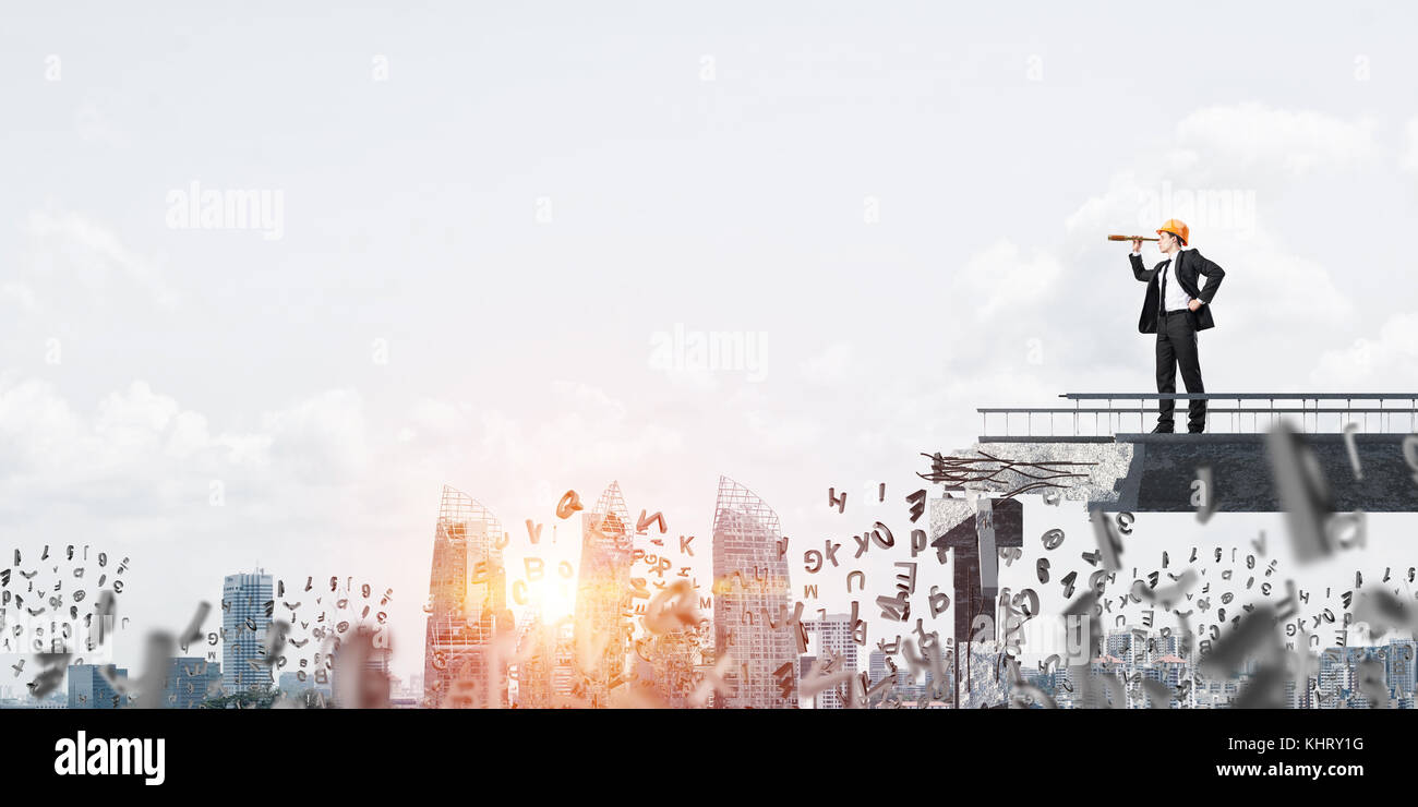 Looking up for new ways of problems solution Stock Photo - Alamy