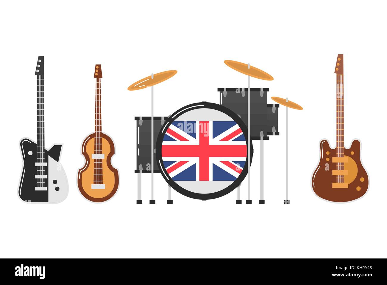Beatles with instruments hi-res stock photography and images - Alamy