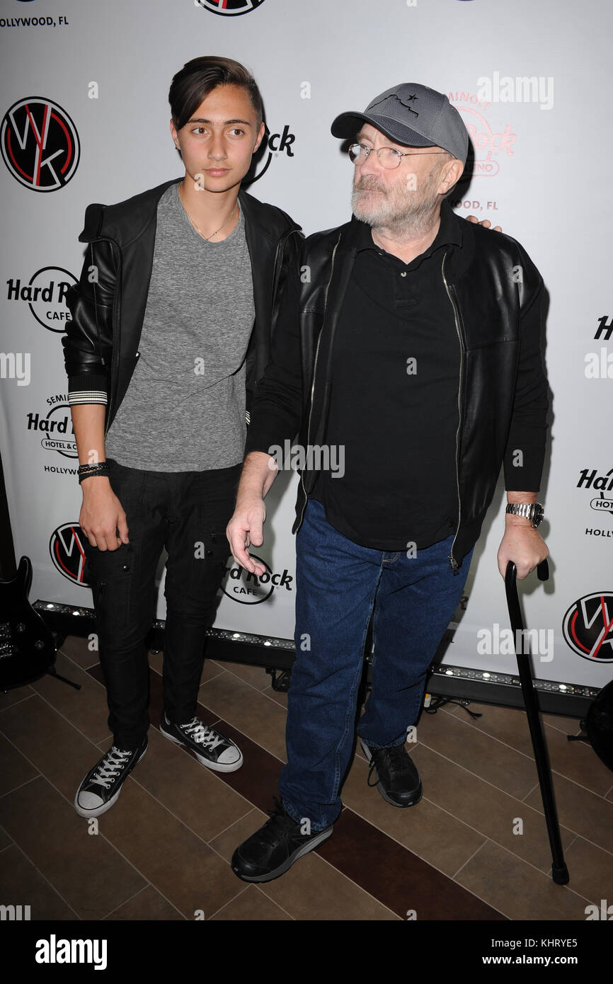 HOLLYWOOD FL - JANUARY 25: Nicholas Collins and Phil Collins attend the ...