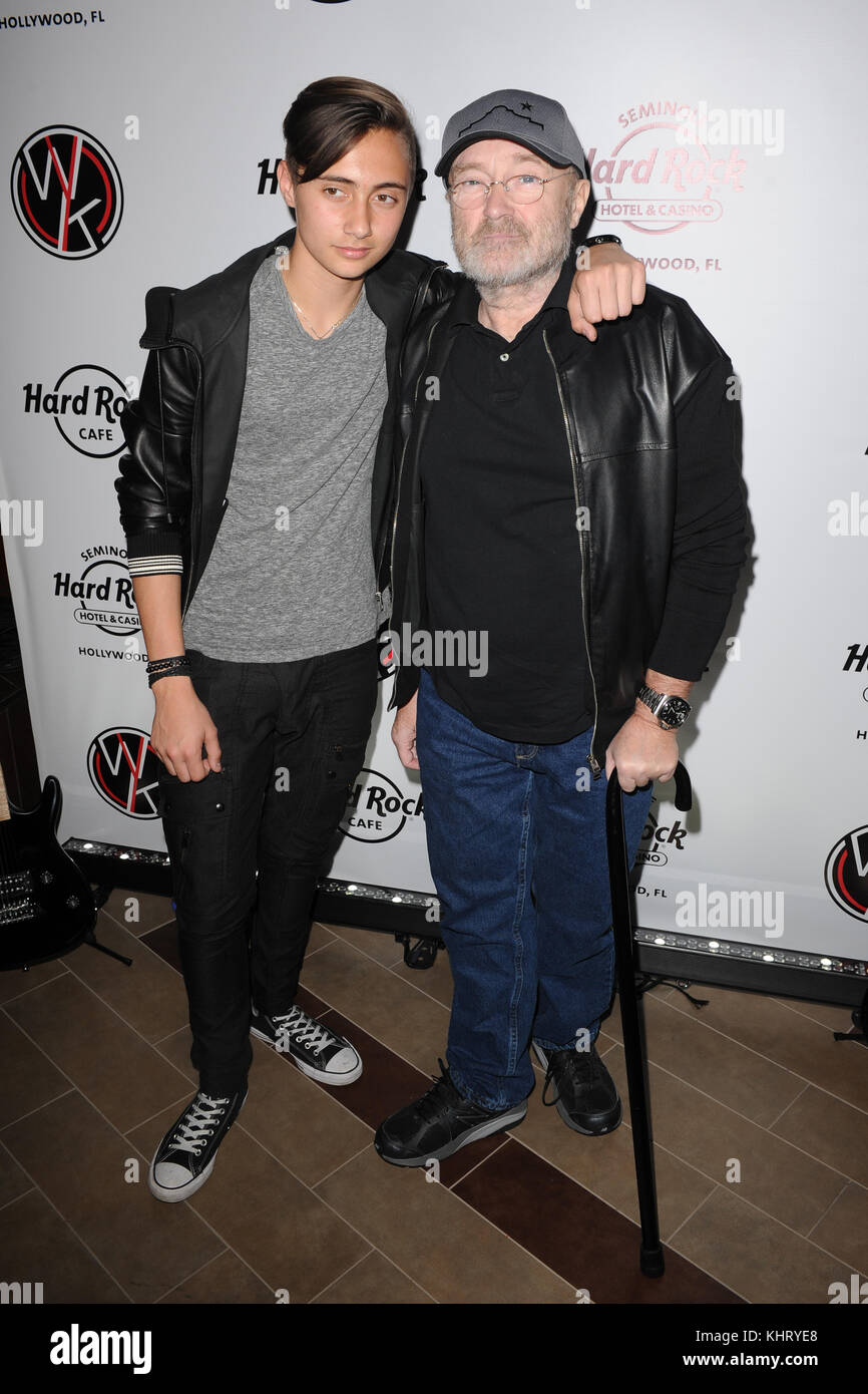 HOLLYWOOD FL - JANUARY 25: Nicholas Collins and Phil Collins attend the ...