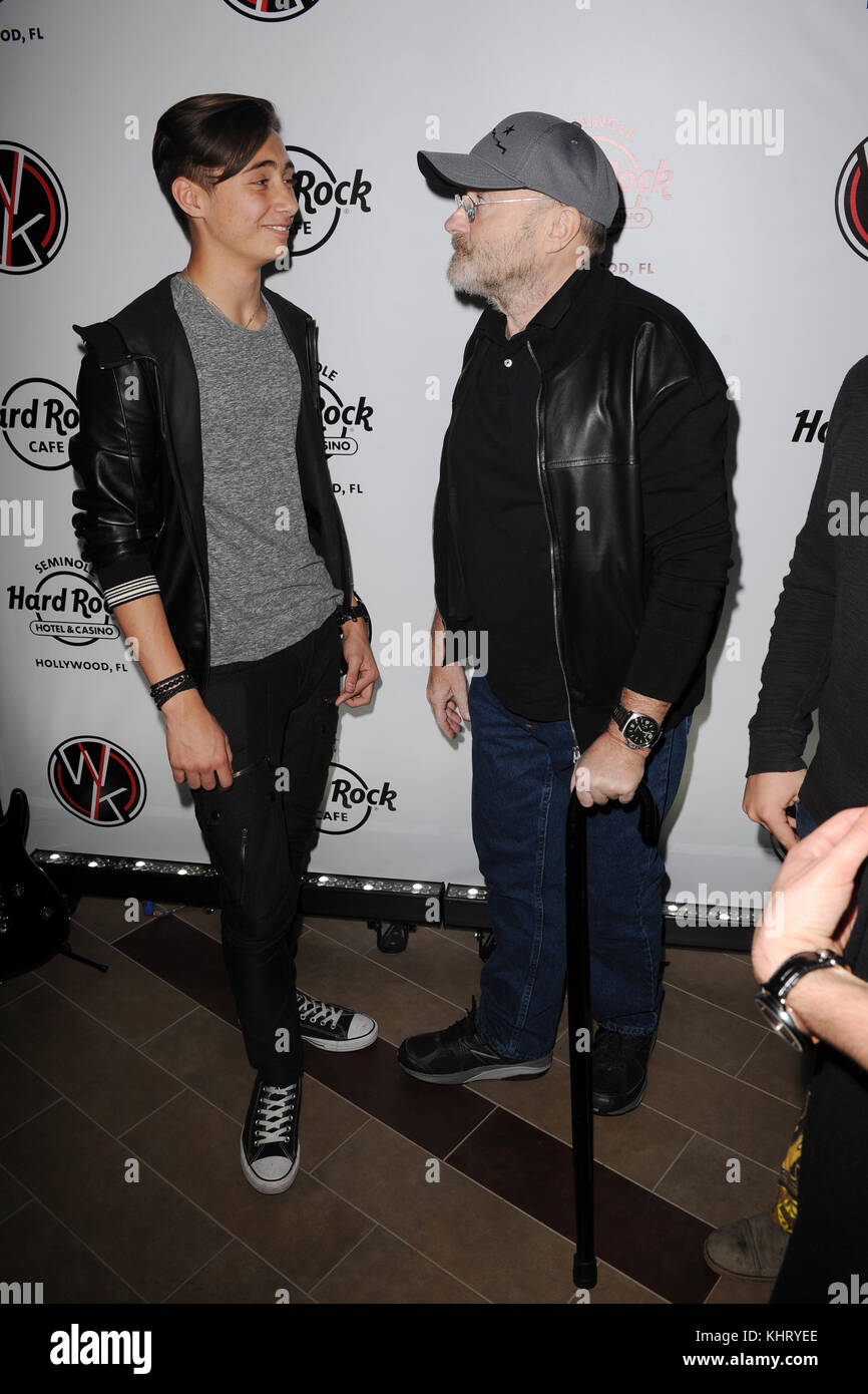 HOLLYWOOD FL - JANUARY 25: Nicholas Collins and Phil Collins attend the ...