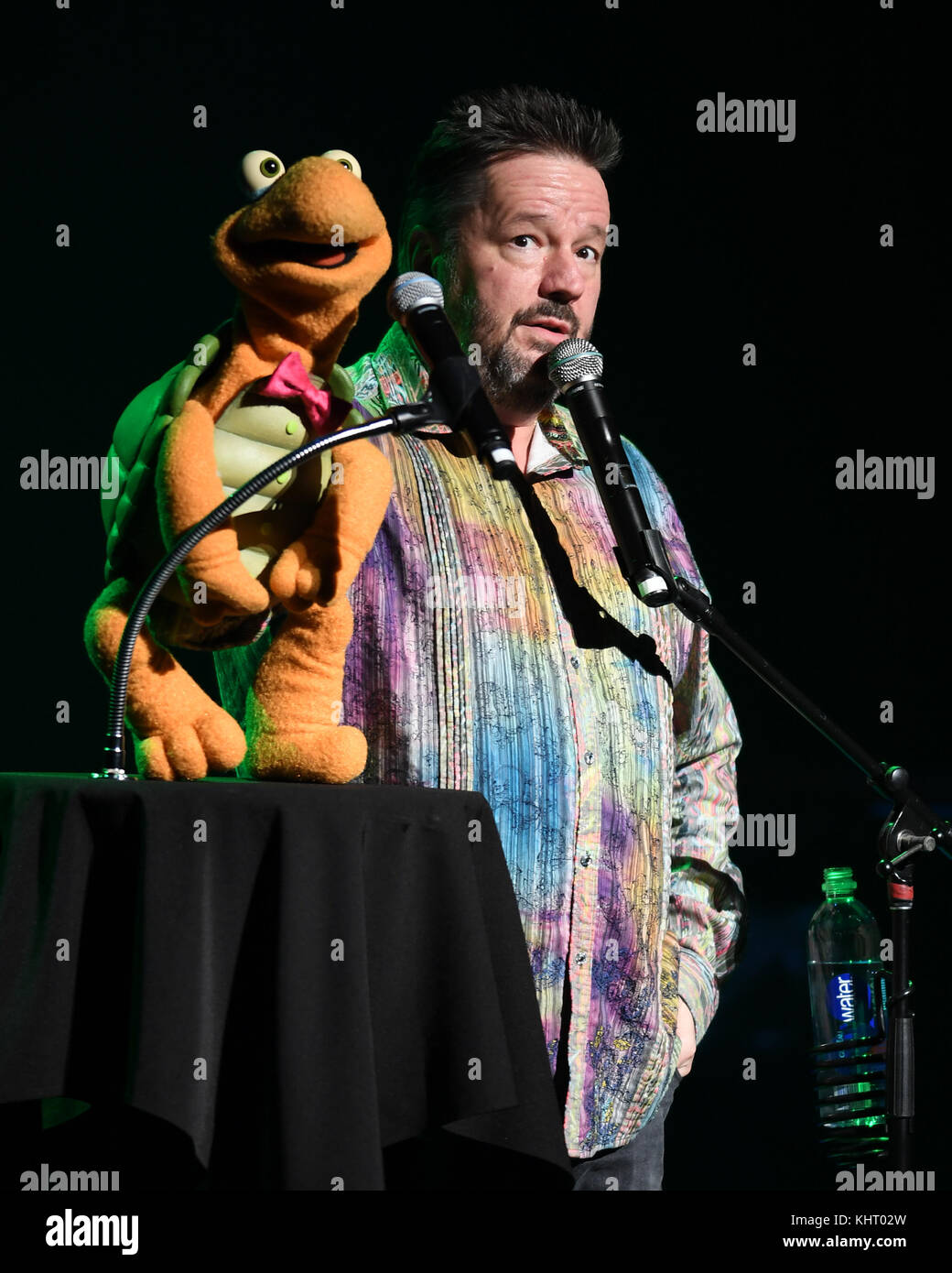 FORT LAUDERDALE, FL - JANUARY 28: Terry Fator performs with Winston the ...