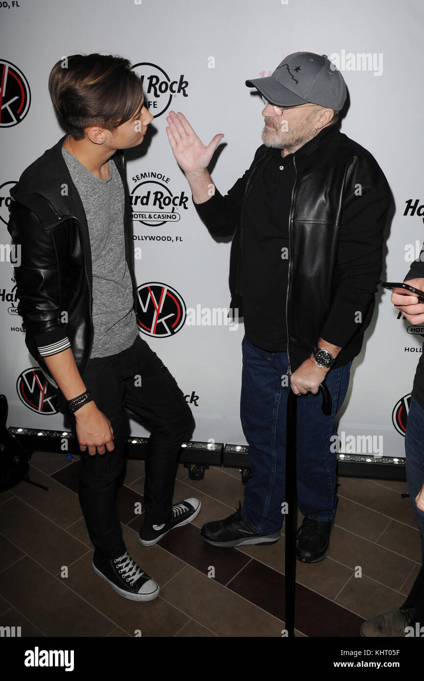 HOLLYWOOD FL - JANUARY 25: Nicholas Collins and Phil Collins attend the ...
