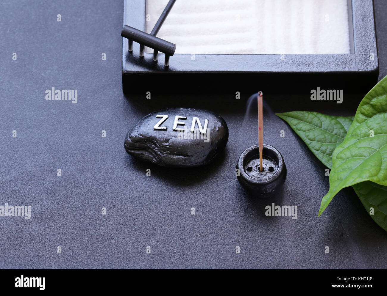 stone with the inscription Zen - a symbol of peace and balance Stock ...