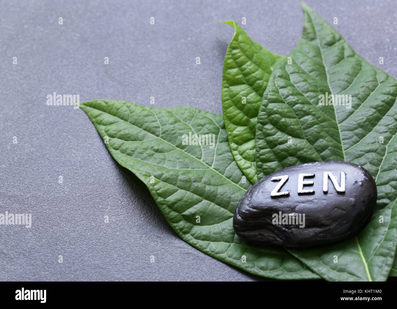 stone with the inscription Zen - a symbol of peace and balance Stock ...