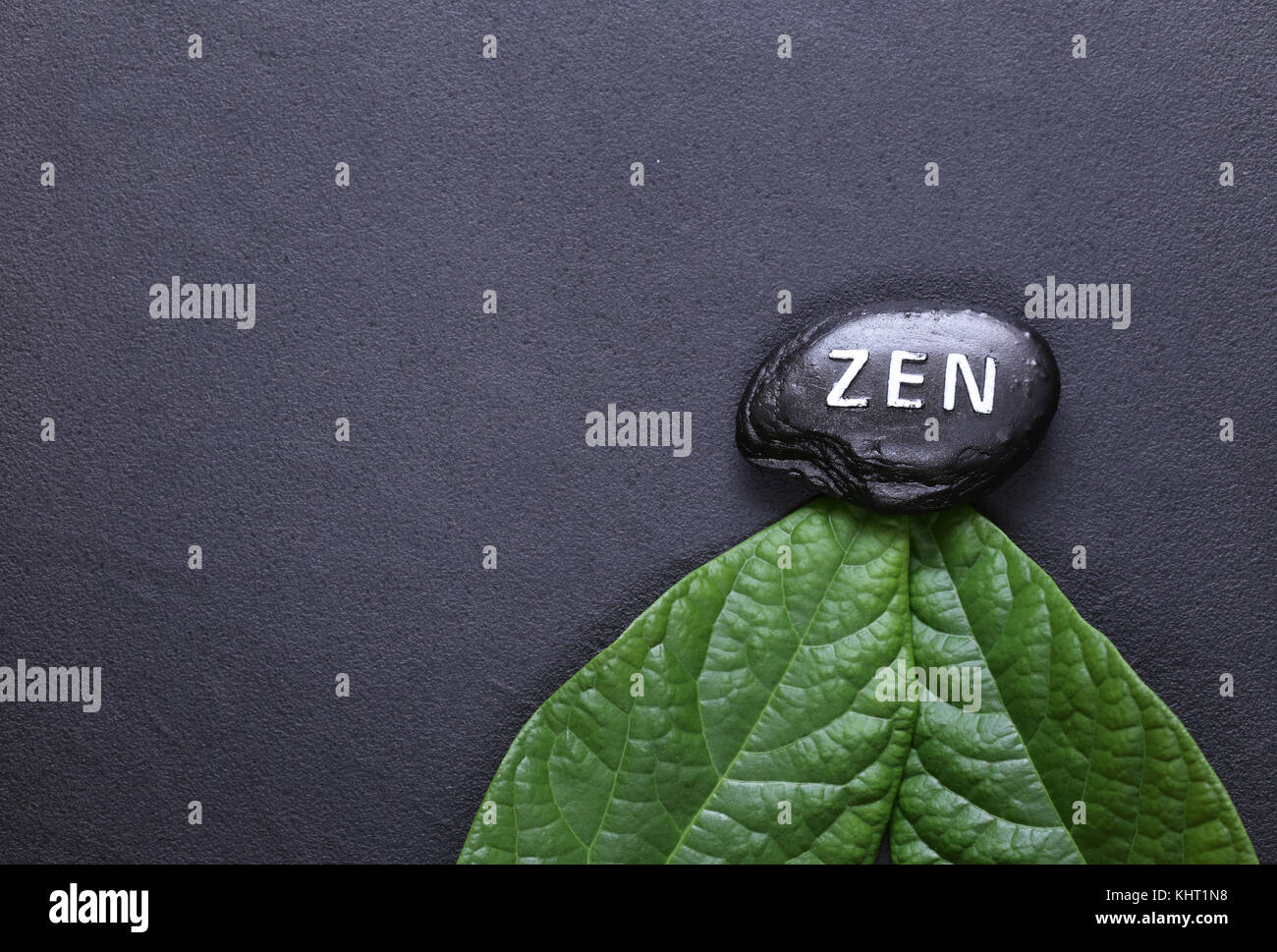 stone with the inscription Zen - a symbol of peace and balance Stock ...