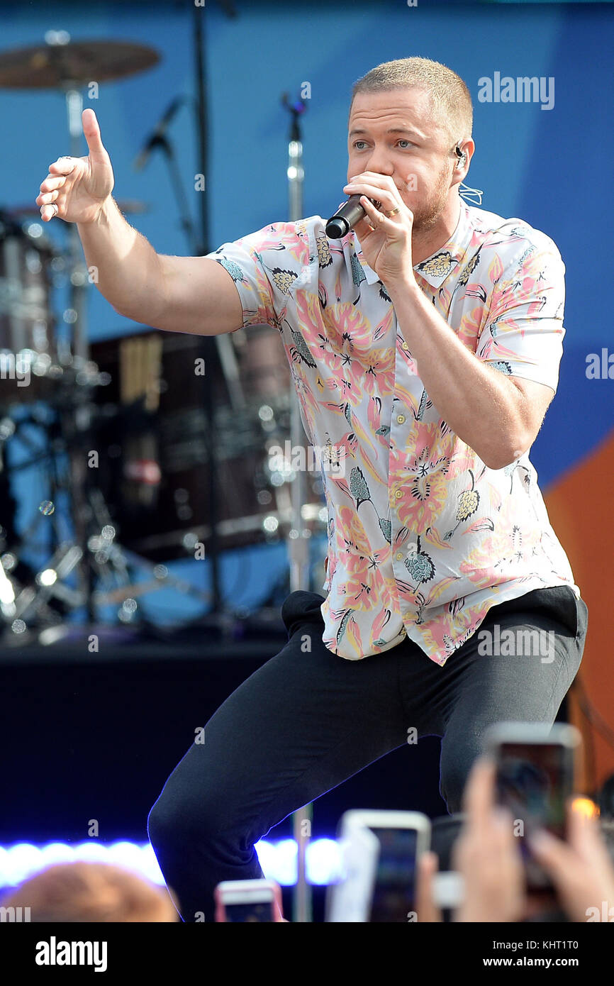 NEW YORK, NY - JULY 28: Lead singer Dan Reynolds and his band Imagine ...