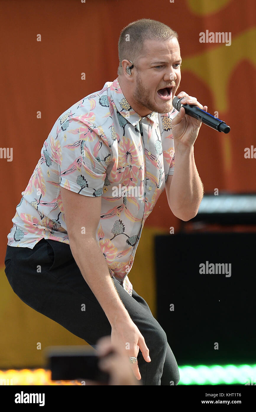 NEW YORK, NY - JULY 28: Lead singer Dan Reynolds and his band Imagine ...