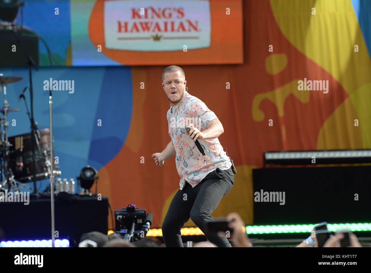 NEW YORK, NY - JULY 28: Lead singer Dan Reynolds and his band Imagine ...