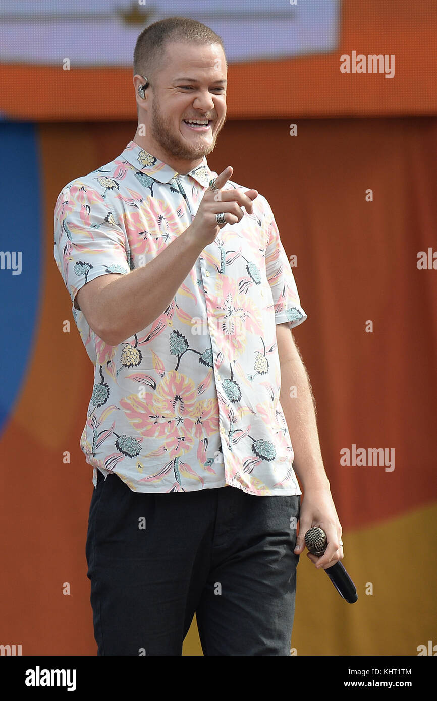 NEW YORK, NY - JULY 28: Lead singer Dan Reynolds and his band Imagine ...