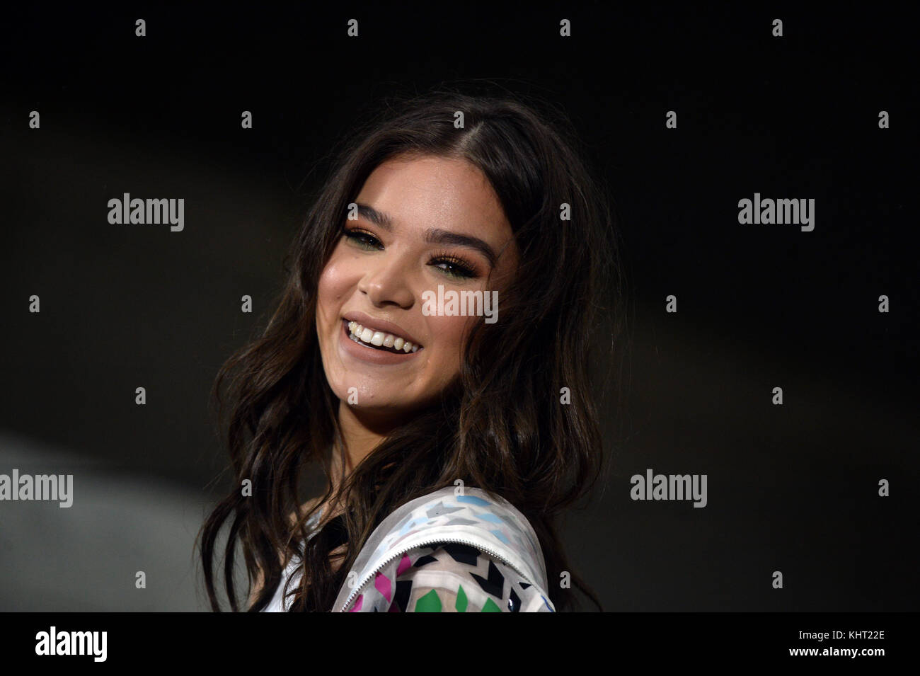 NEW YORK, NY - JULY 14: Hailee Steinfeld performs in the rain on NBC's ...