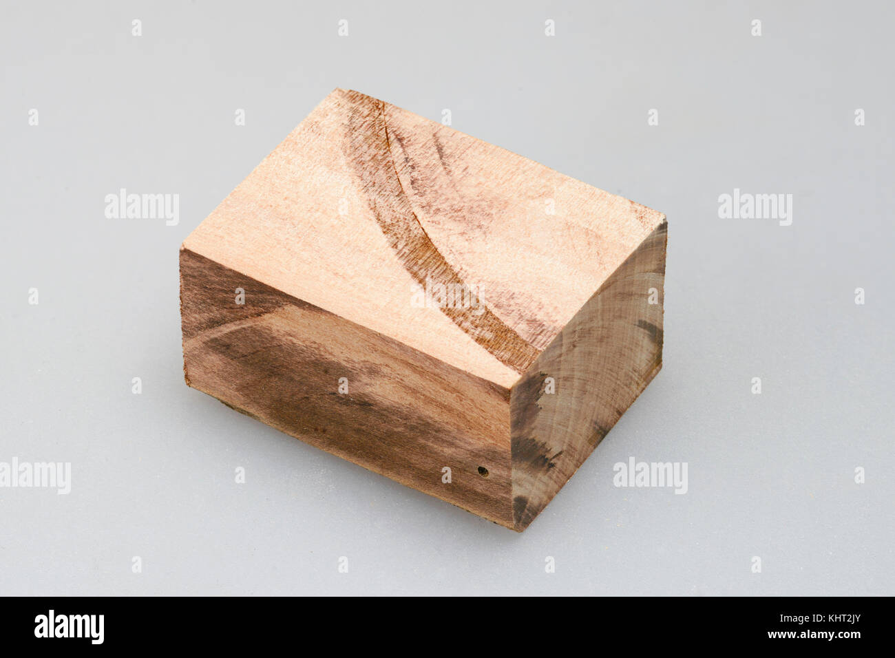 detailed wooden block isolated on grey background Stock Photo - Alamy