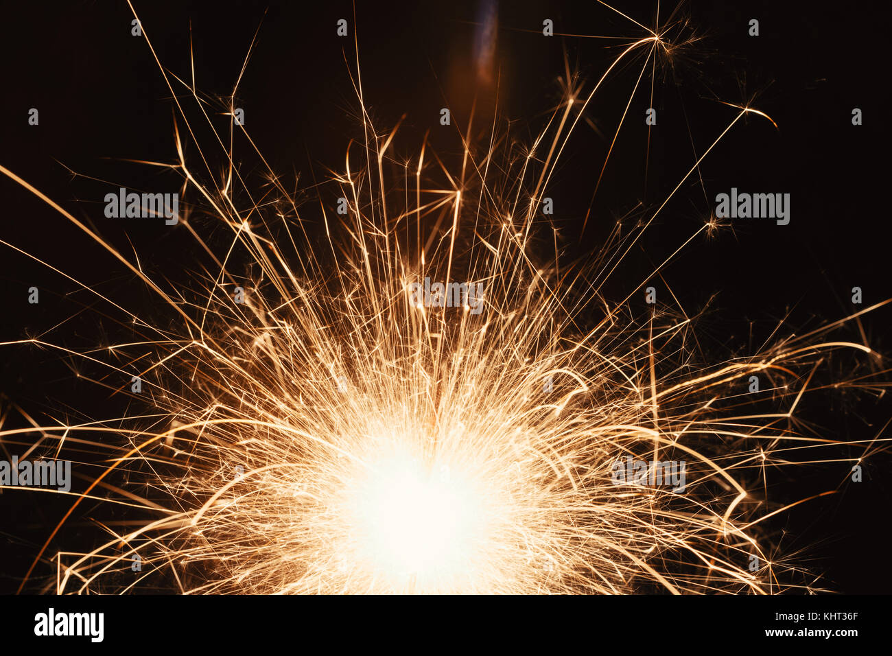 Close-Up Of Sparkler At Night Stock Photo - Alamy