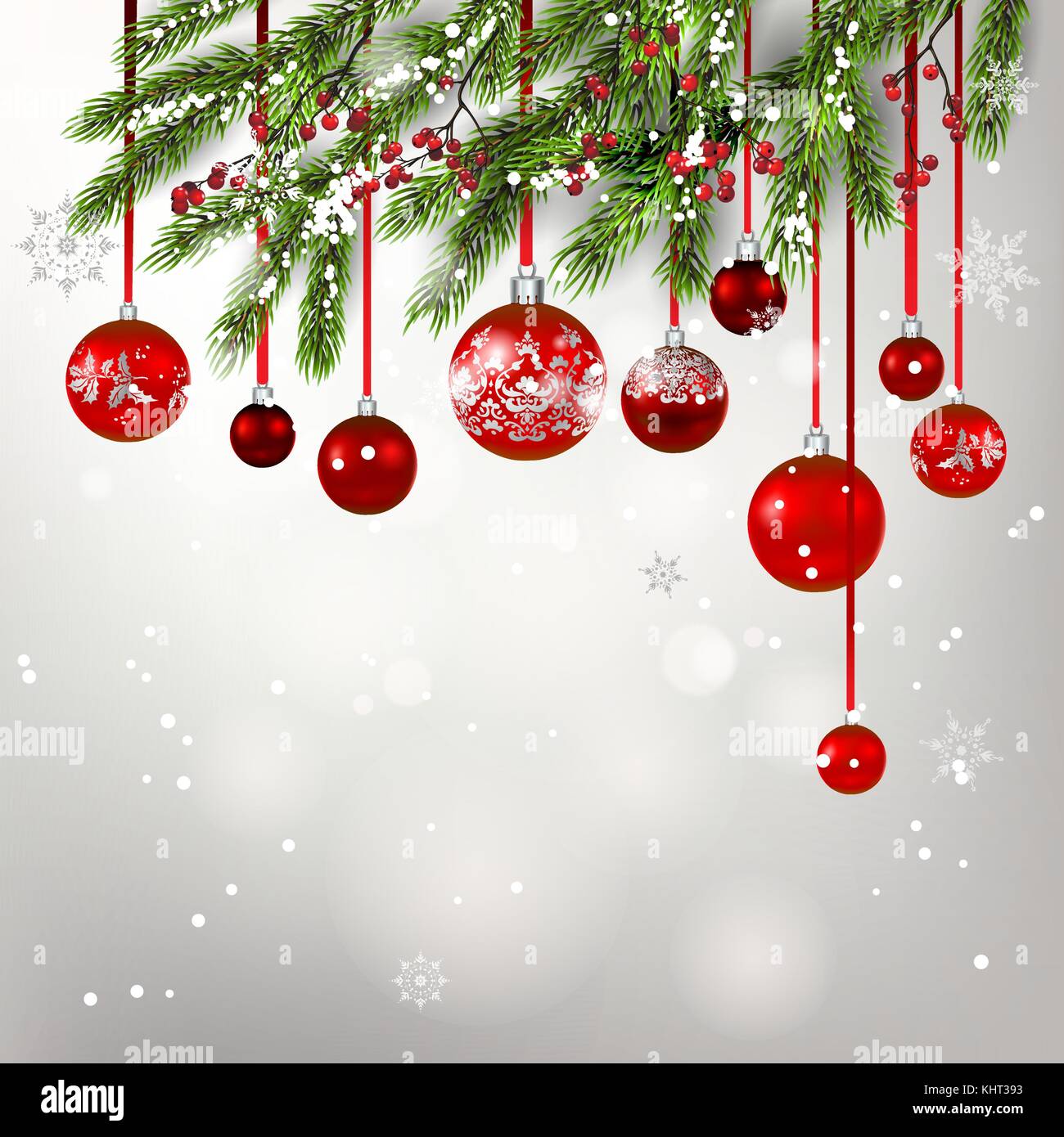 Gray background fir branch Stock Vector Images - Alamy