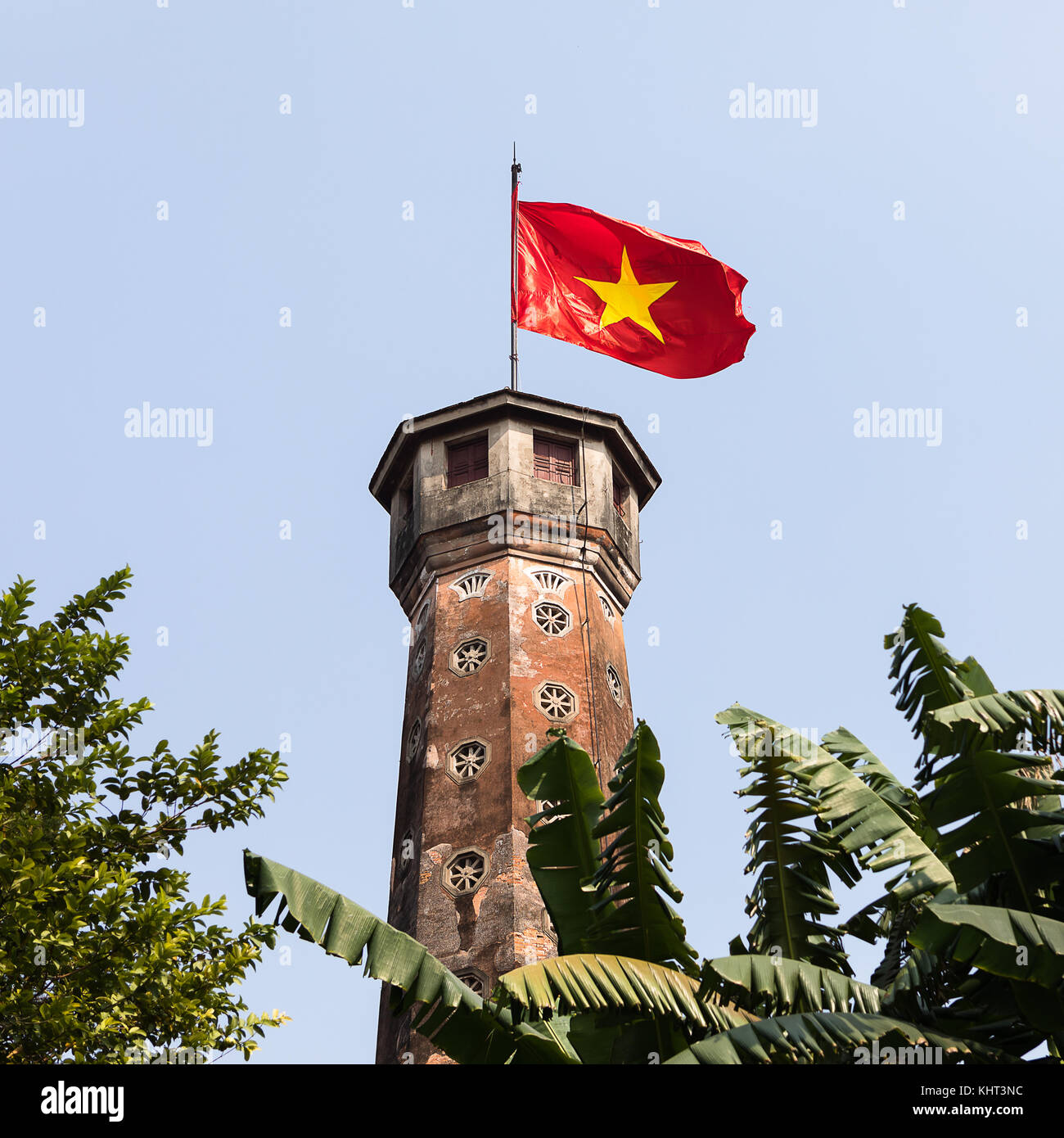 Flag tower in Hanoi Stock Photo - Alamy
