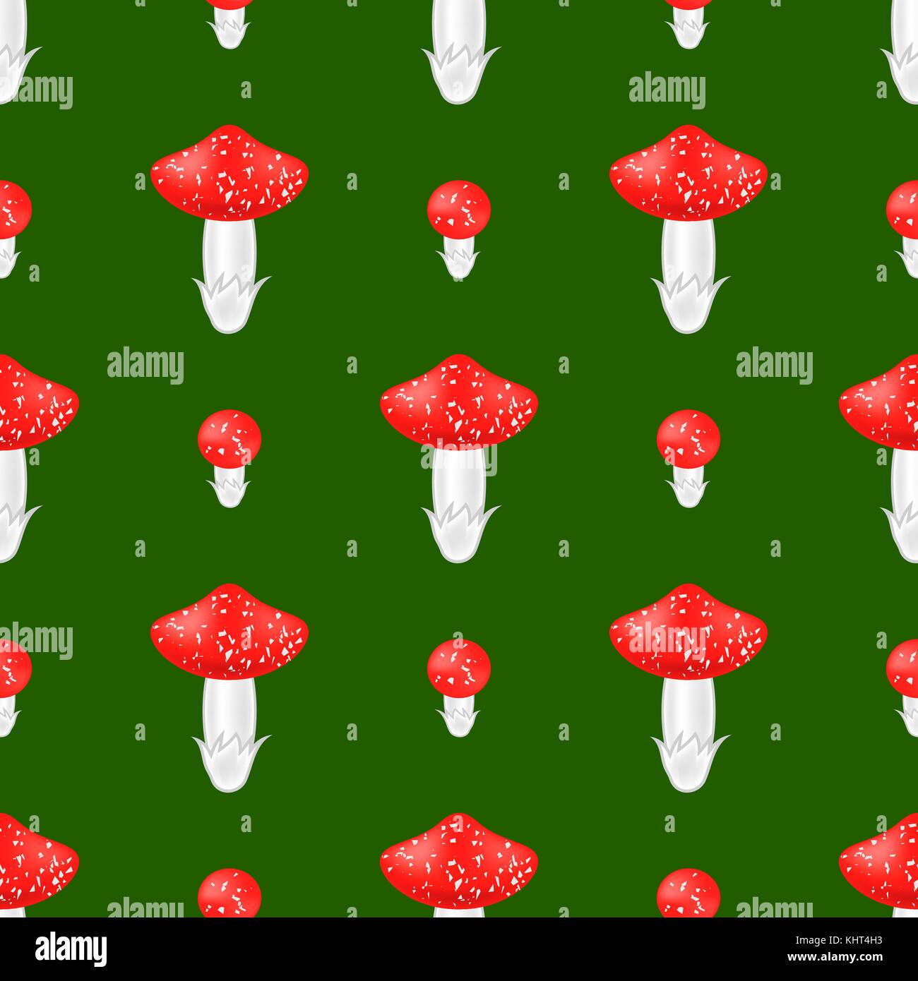 Red Mushroom Seamless Pattern Stock Vector Image & Art - Alamy