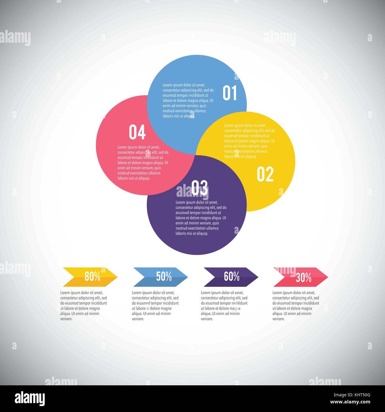 infographic business diagram with information strategy Stock Vector ...