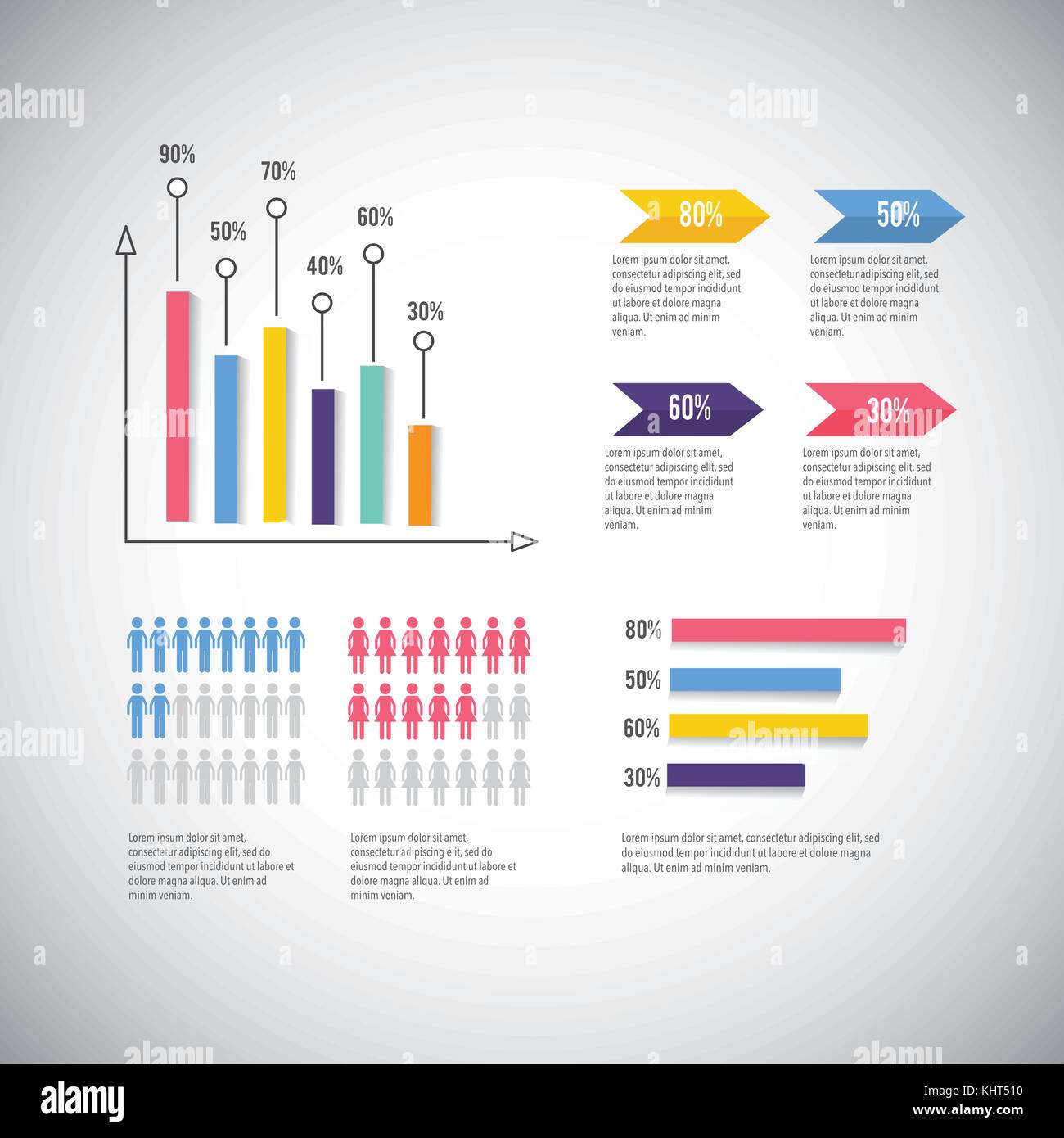 infographic business diagram with information strategy Stock Vector ...