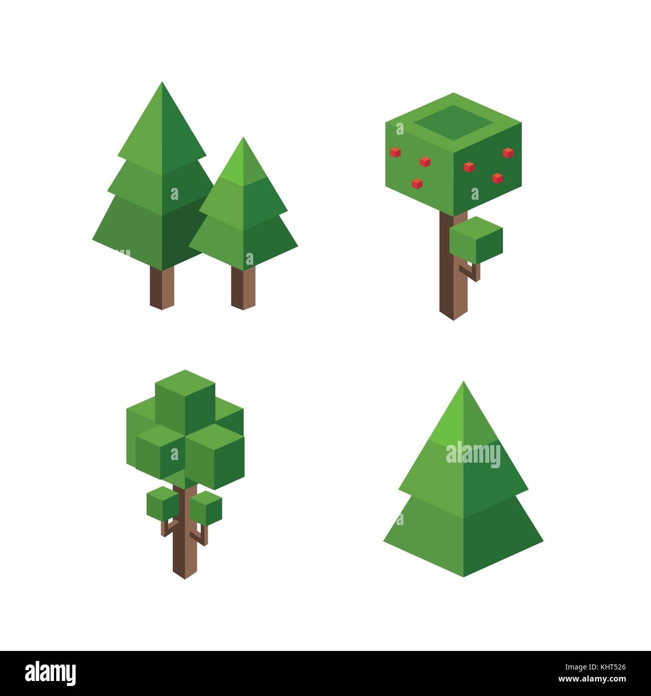 Isometric trees design Stock Vector Image & Art - Alamy