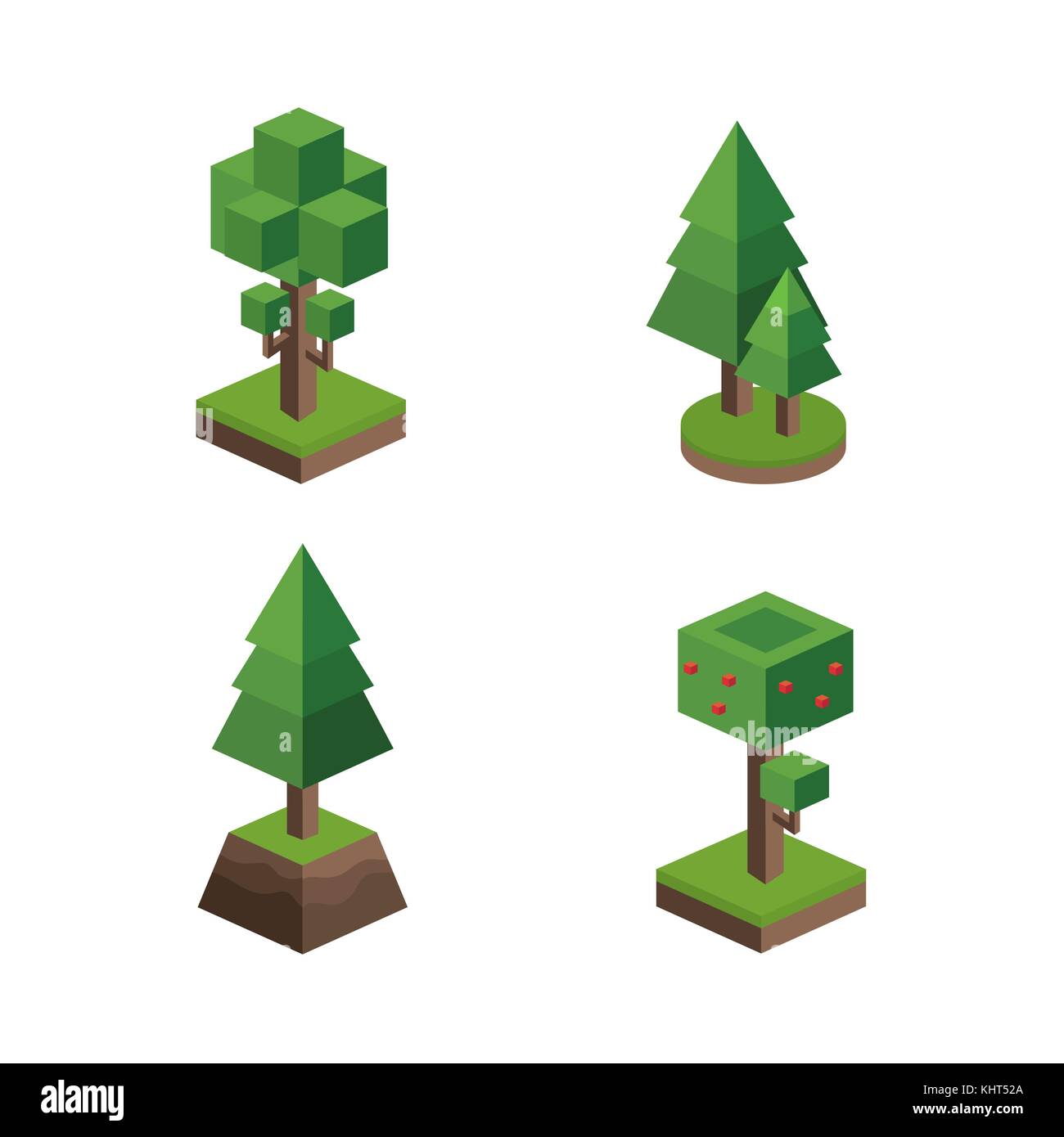 Isometric trees design Stock Vector Image & Art - Alamy