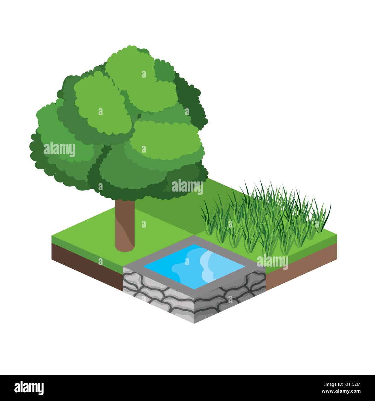 trees and water source design Stock Vector Image & Art - Alamy