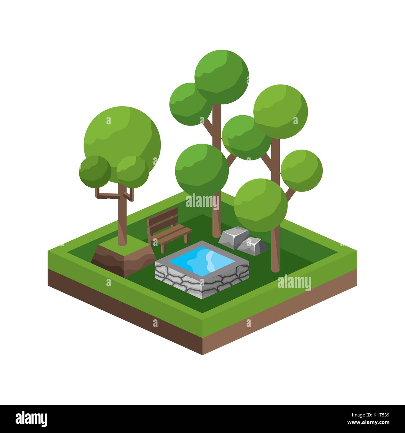 Spring natural water source Stock Vector Images - Alamy