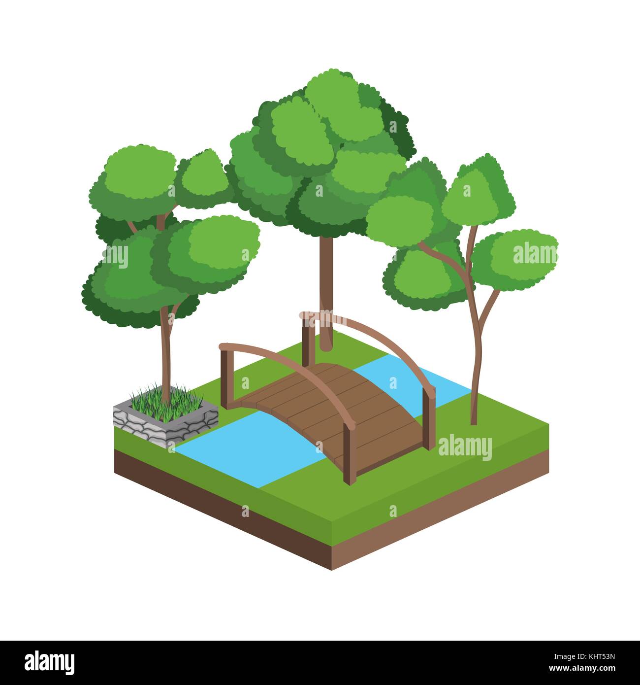 Isometric trees and river design Stock Vector Image & Art - Alamy