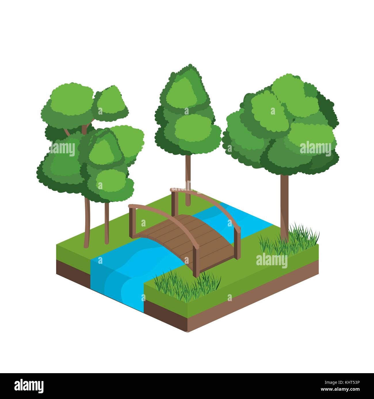 Isometric trees and river design Stock Vector Image & Art - Alamy