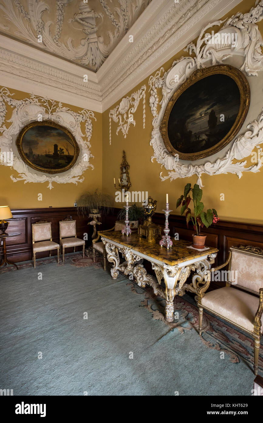 Interior views of the rooms in Russborough House, Blessington, County ...
