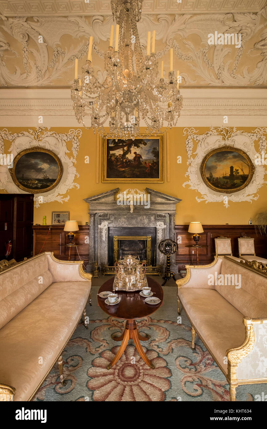 Interior views of the rooms in Russborough House, Blessington, County ...