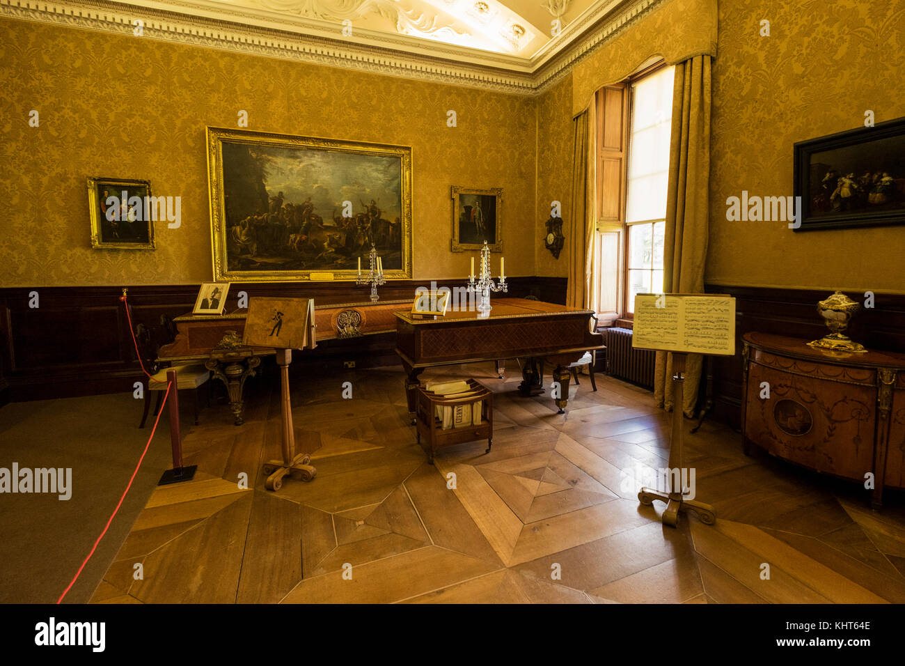 Interior views of the rooms in Russborough House, Blessington, County ...