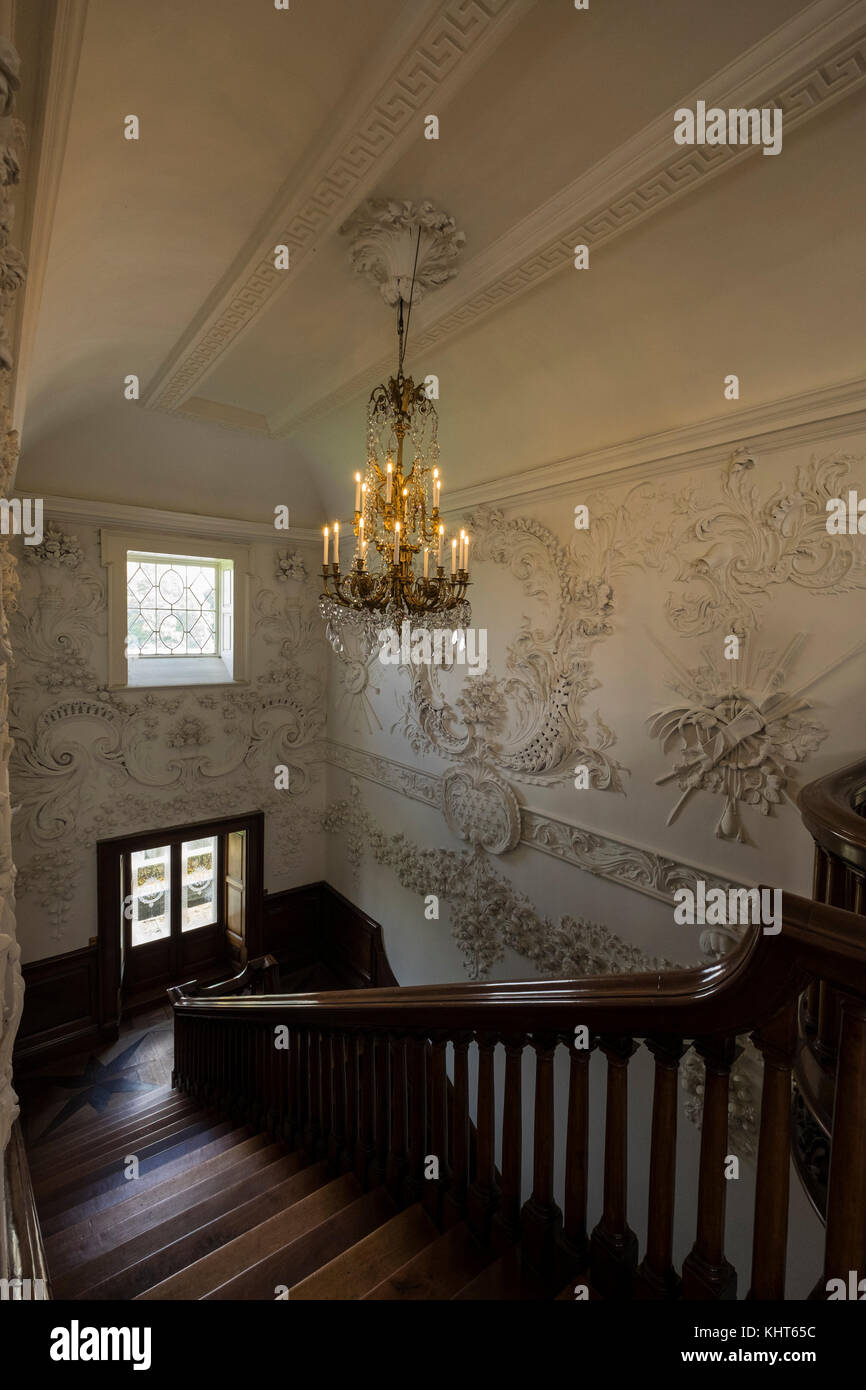 Interior views of the rooms in Russborough House, Blessington, County ...