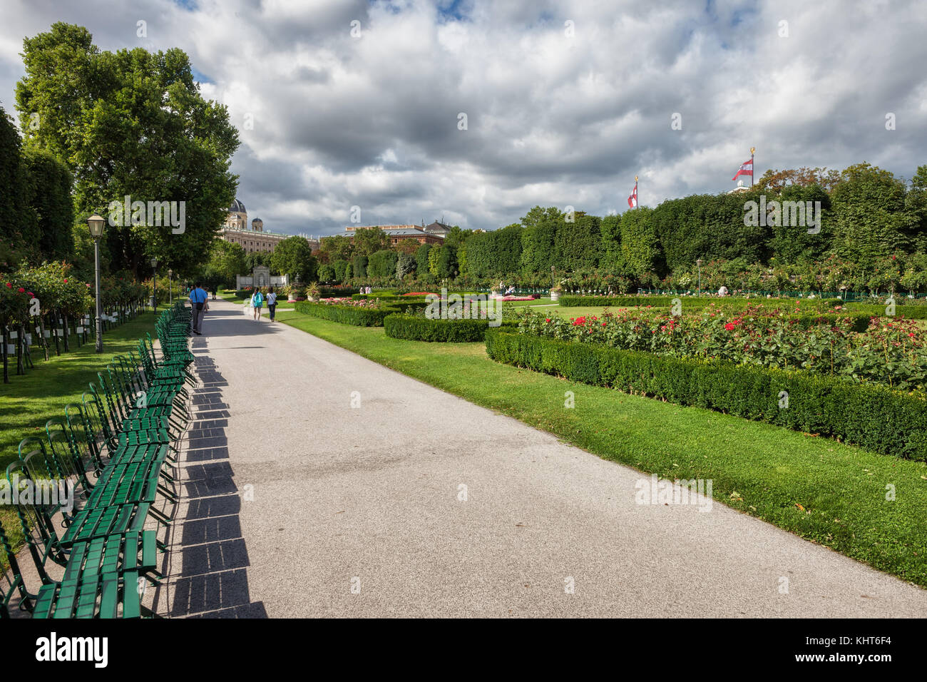 Austria, Vienna, Volksgarten (People's Garden), public park in the city ...