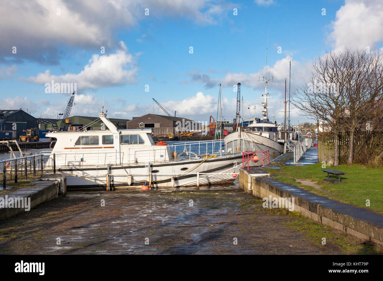 Boats in dock glasson dock hi-res stock photography and images - Alamy