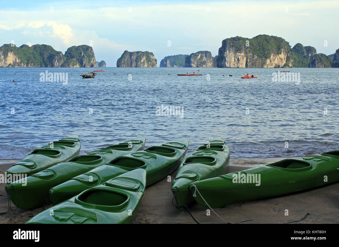 Kayaking in Halong Bay, Vietnam Stock Photo - Alamy