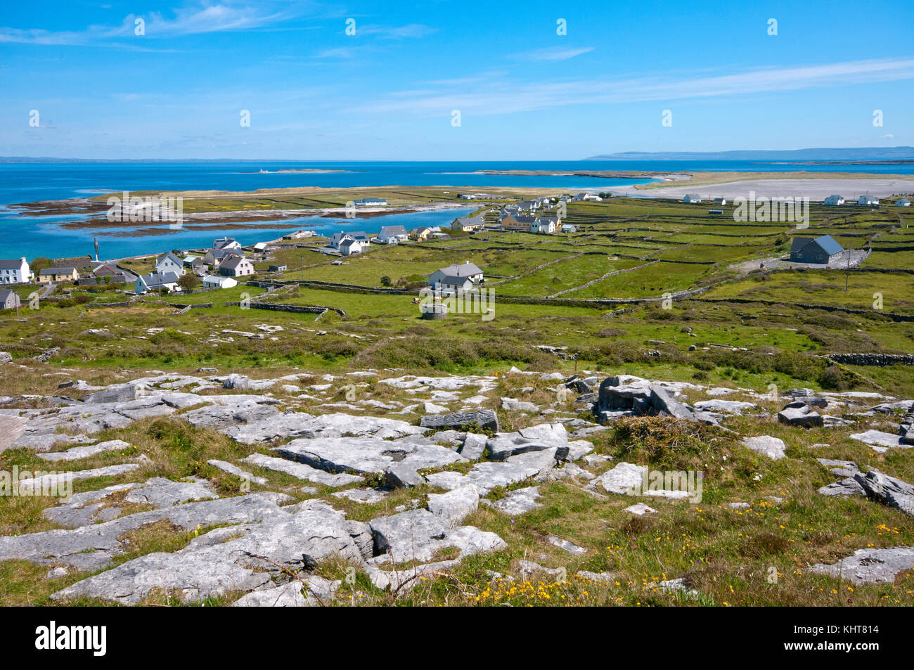 View of the Killeany Bay at Inishmore Island, Aran Islands, County ...